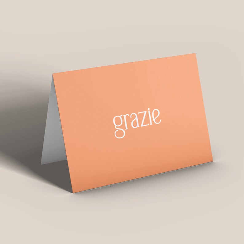Grazie; Italian Thank You Card - Etsy