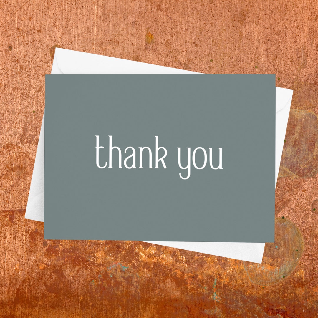 Thank You; English Thank You Card - Etsy