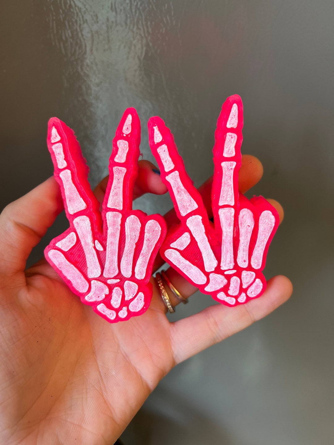 Skeleton Peace Sign Vent Clip Freshie Set 2 - Etsy