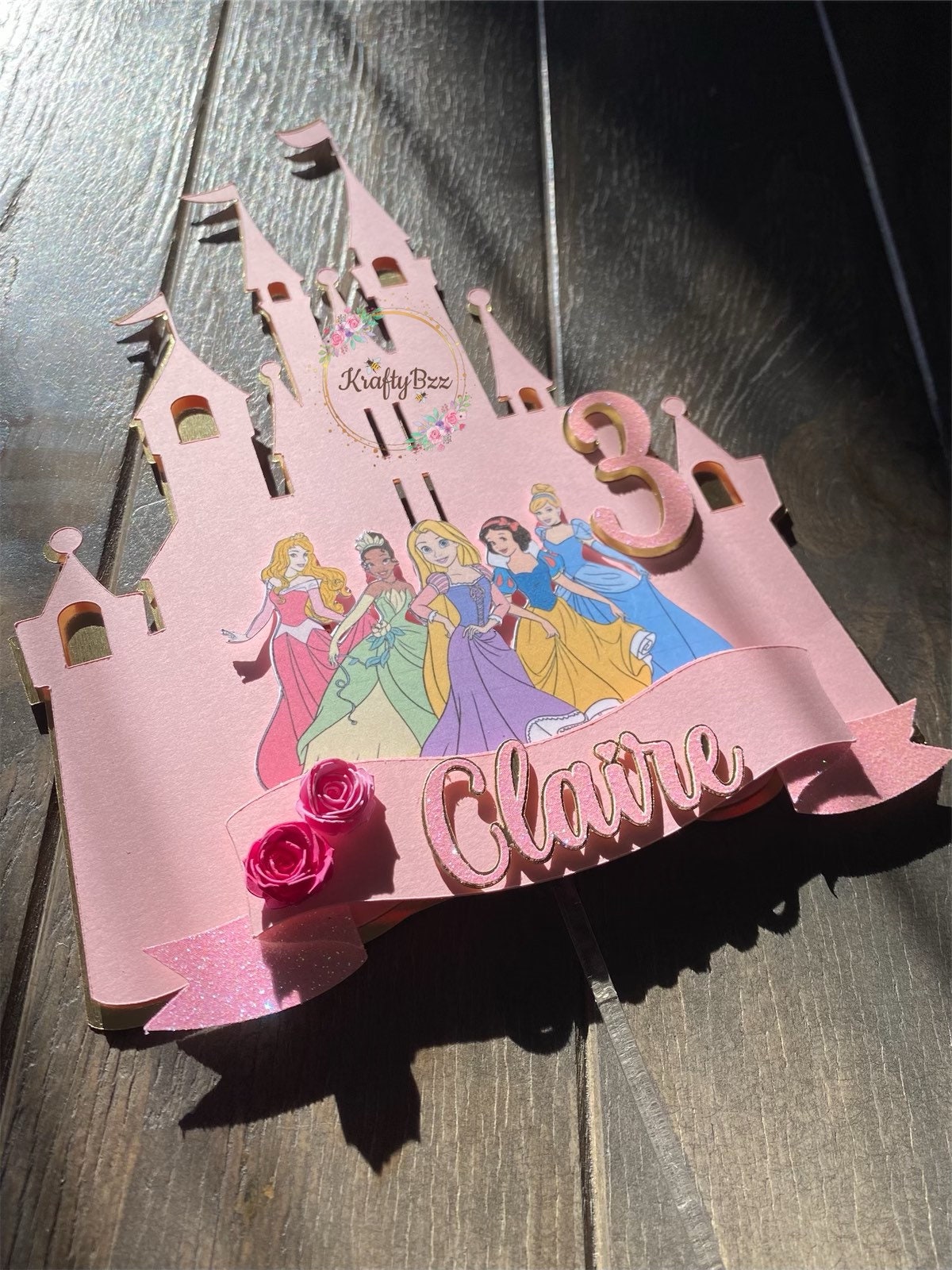 Princess Cake Topper Princess Castle Cake Topper Disney | Etsy