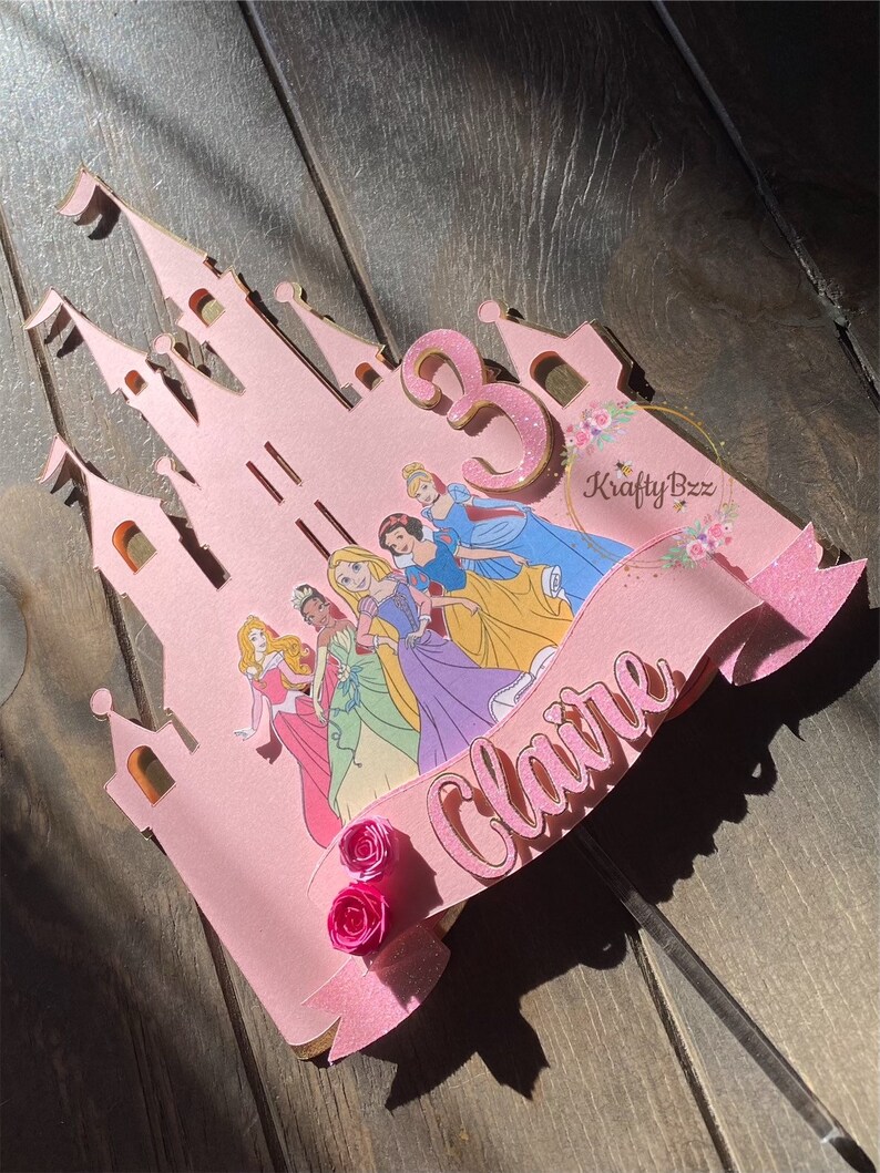 Princess Cake Topper Princess Castle Cake Topper Disney | Etsy