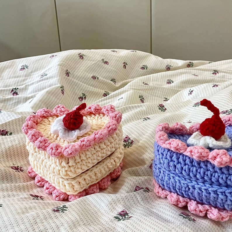 Crochet Pattern Heart Shaped Cake, Crochet Food Pattern, Amigurumi Food ...