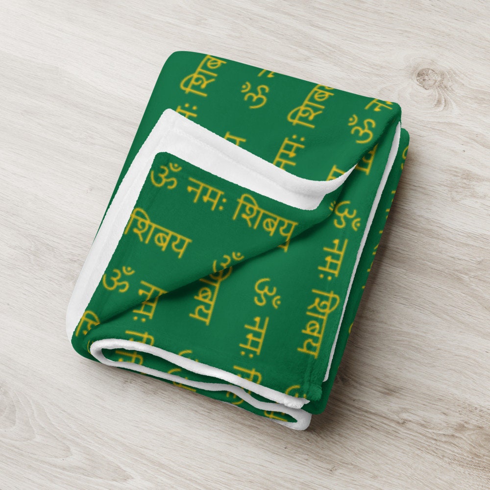 Om Namah Shivaya Sanskrit Mantra Letter Green Background - Etsy