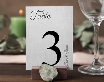 Modern Table Numbers Template, Minimal Table Numbers, Minimal Wedding ...