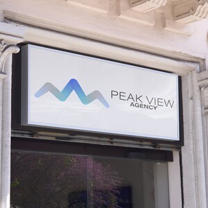 Peak View Agency Logo Set Editable Logo Design Template Modern Logo ...