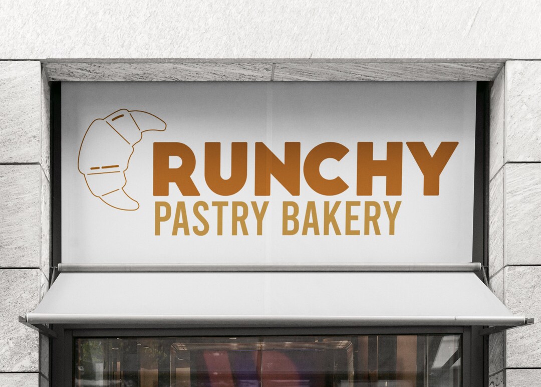 Crunchy Pastry Bakery Logo Set Digital Download for Unique Branding ...