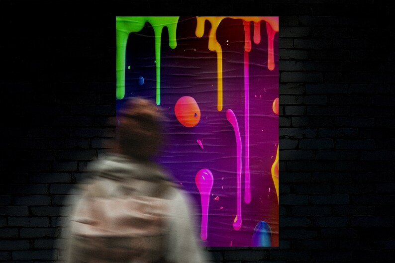 Rainbow Goo Prints Lava Lamp Digital Art Print Wall Art Generative Art ...