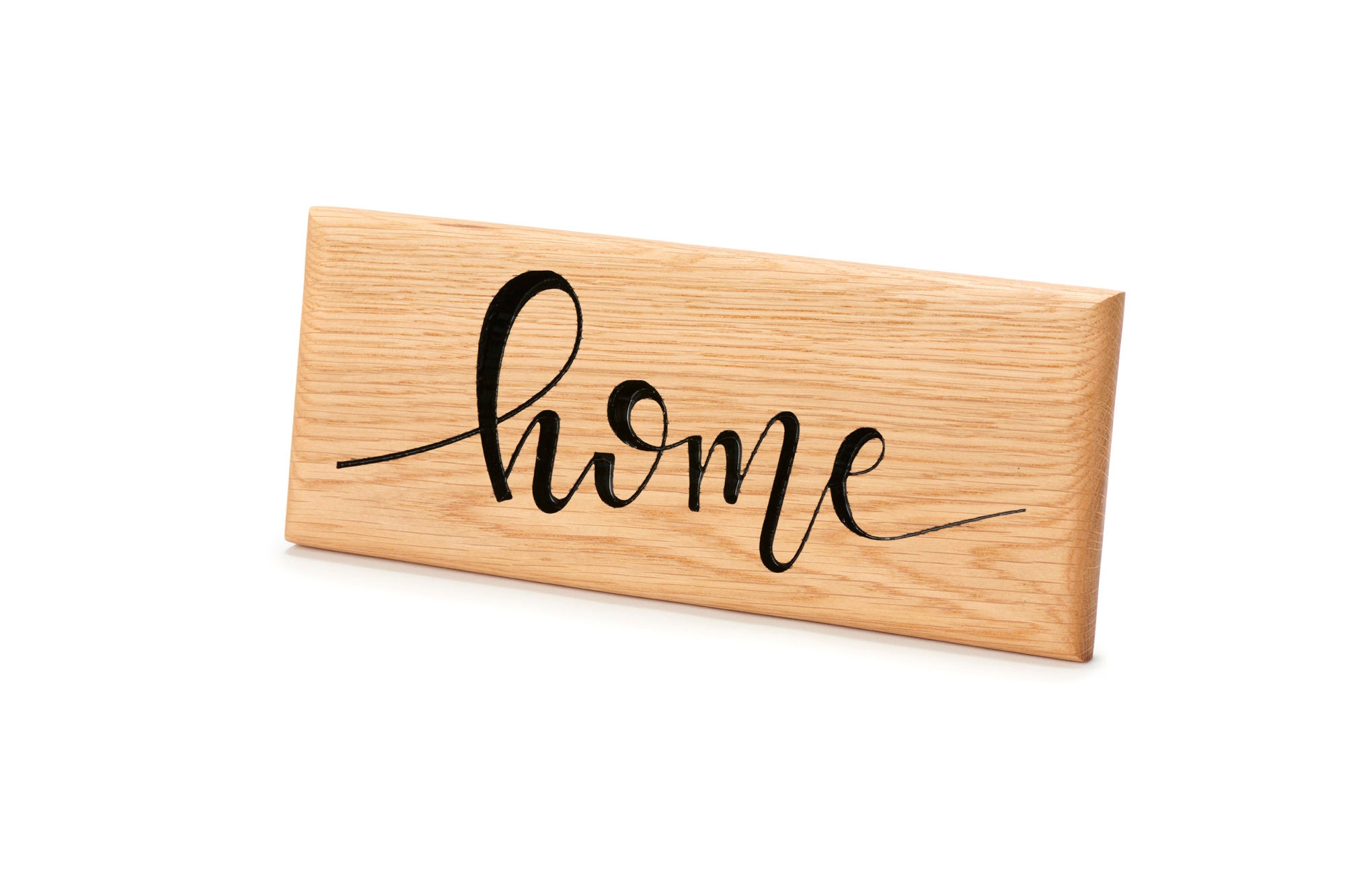 Home Sign Solid Oak Engraved Wall Art, Home Sign, Home Accessory, Oak ...