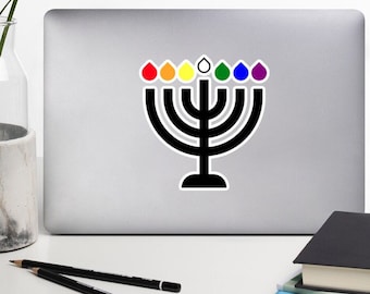 Gay Pride Menorah - Etsy