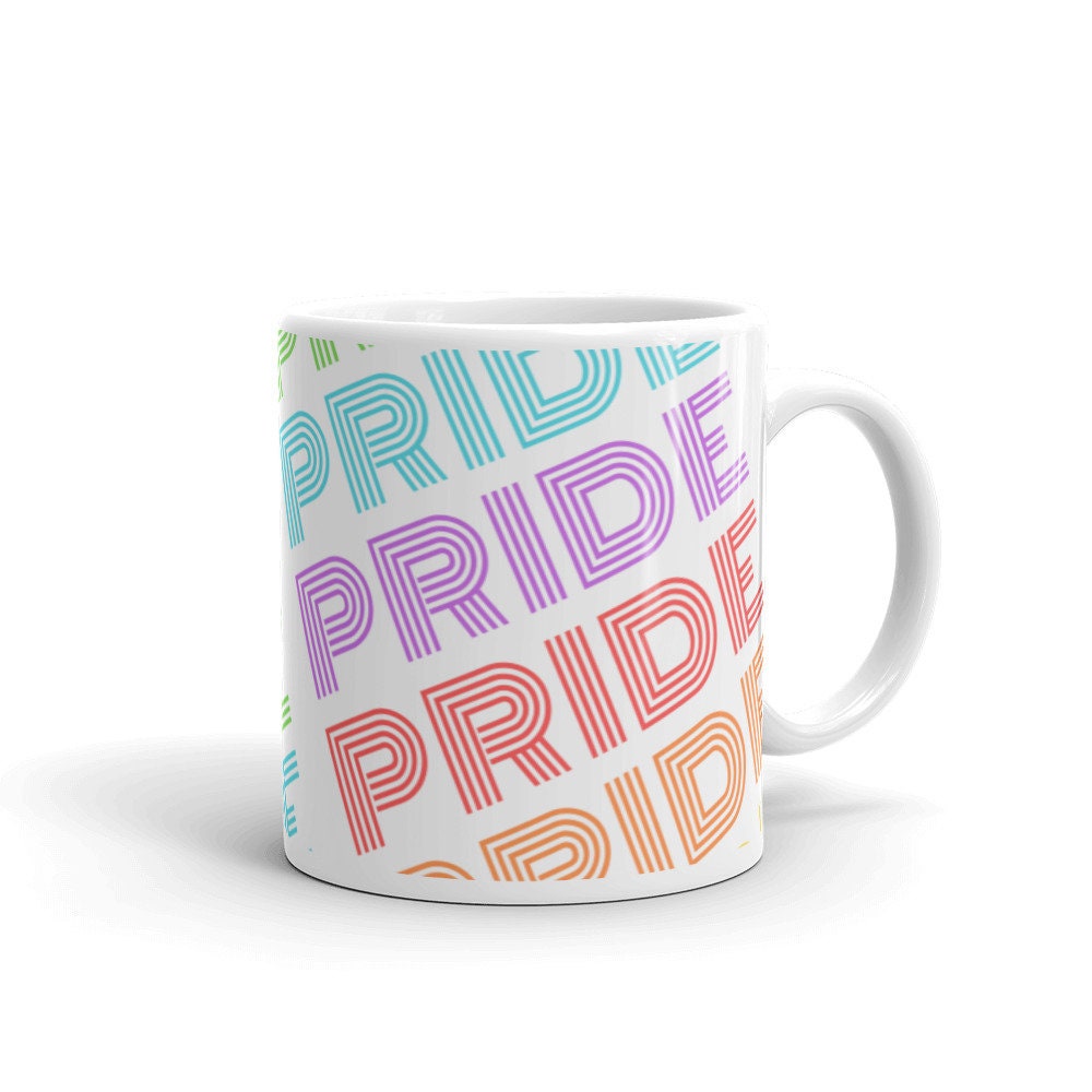 Rainbow Pride Coffee Mug Gay Pride Coffee Mug LGBT Mug Gay - Etsy