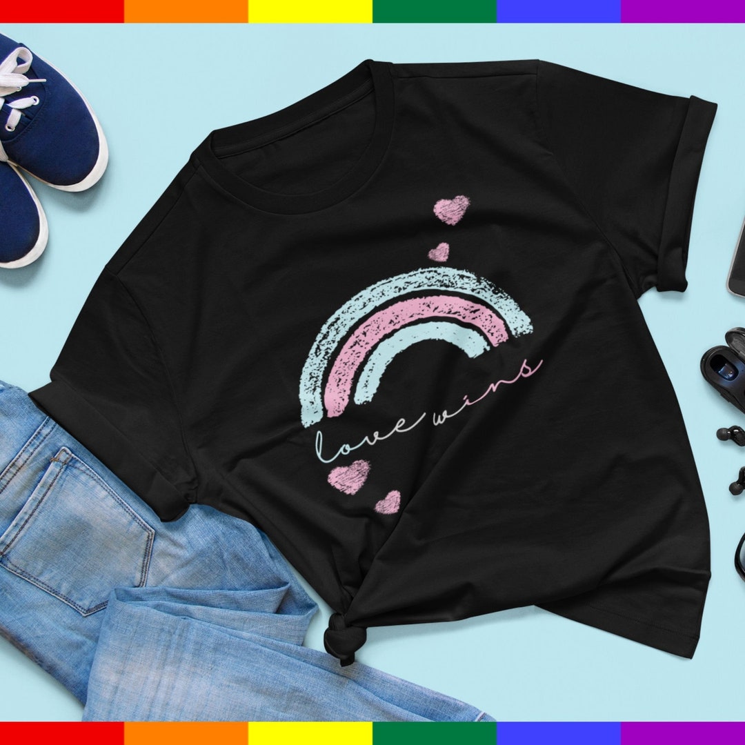 Trans Pride Love Wins T-shirt, Transgender Shirt, Pride Parade Tee ...