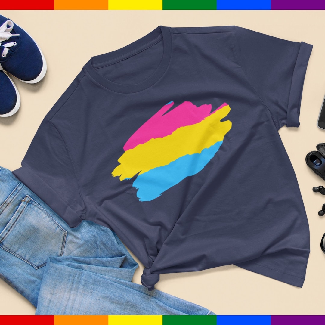Pan Pride Flag Graffiti Tee, Pansexual Pride, Pride Parade Shirt, LGBTQ ...