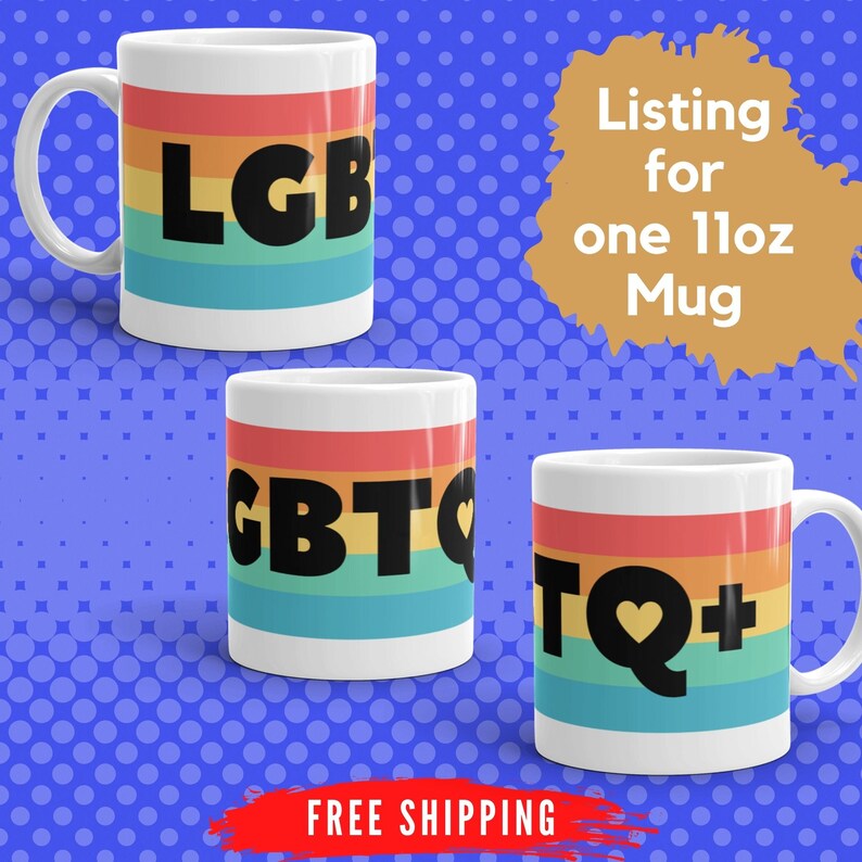 Retro Lgbtq Coffee Mug Gay Pride Coffee Mug Retro Coffee Etsy
