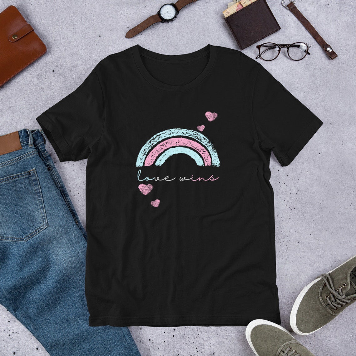 Trans Pride Love Wins T-shirt, Transgender Shirt, Pride Parade Tee ...