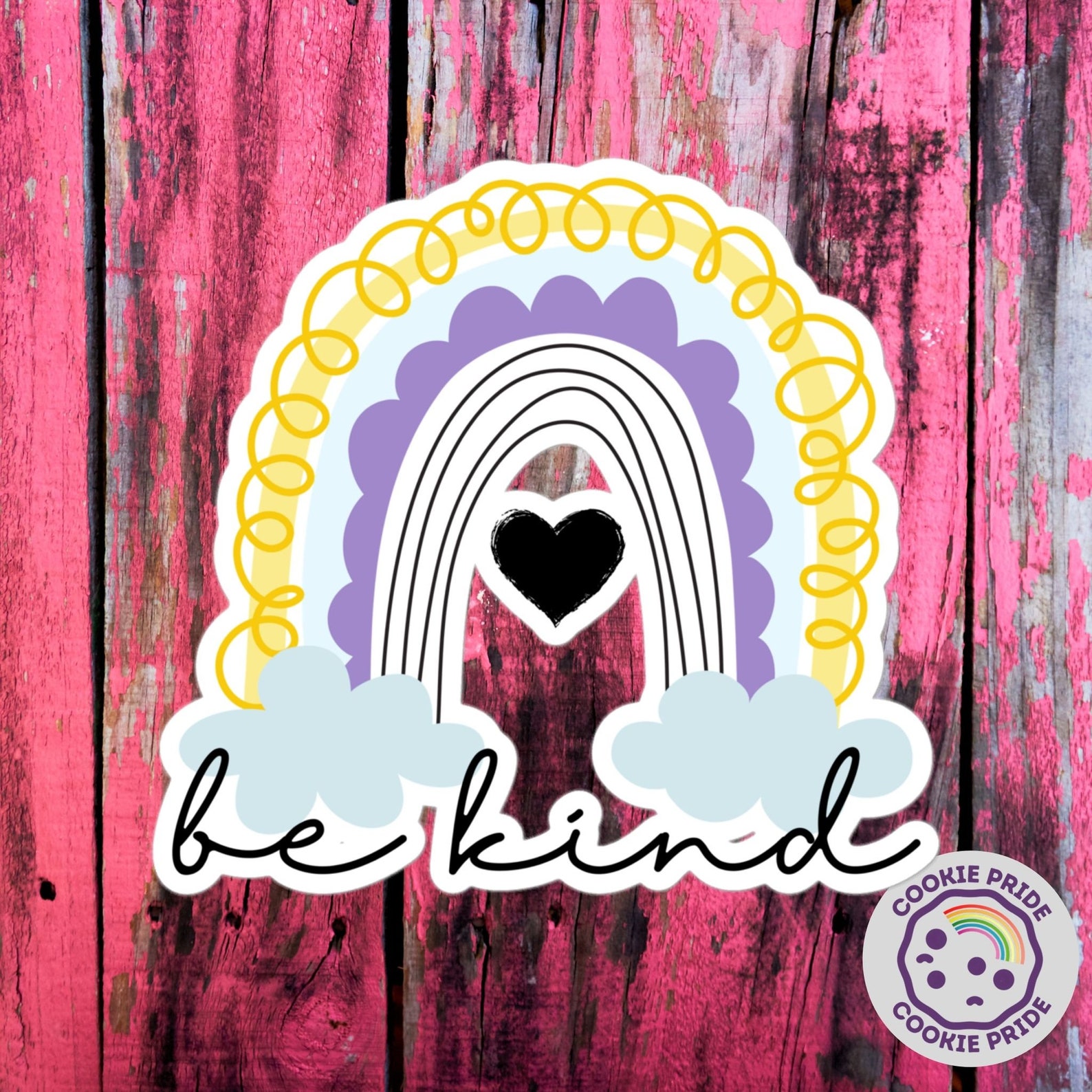 Non Binary Kindness Rainbow Stickers, Pride Stickers, Coming Out Gift ...
