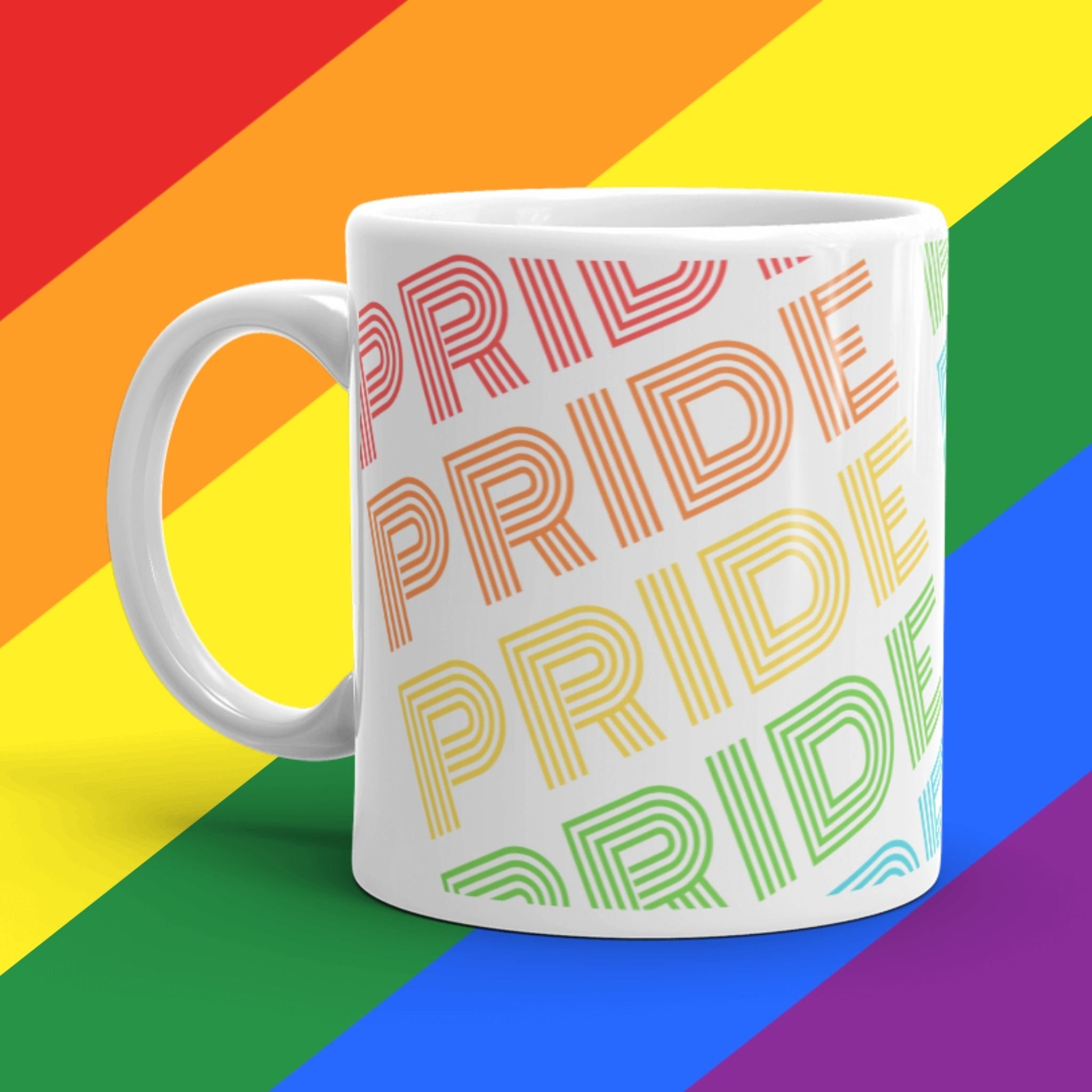 Rainbow Pride Coffee Mug Gay Pride Coffee Mug LGBT Mug Gay - Etsy