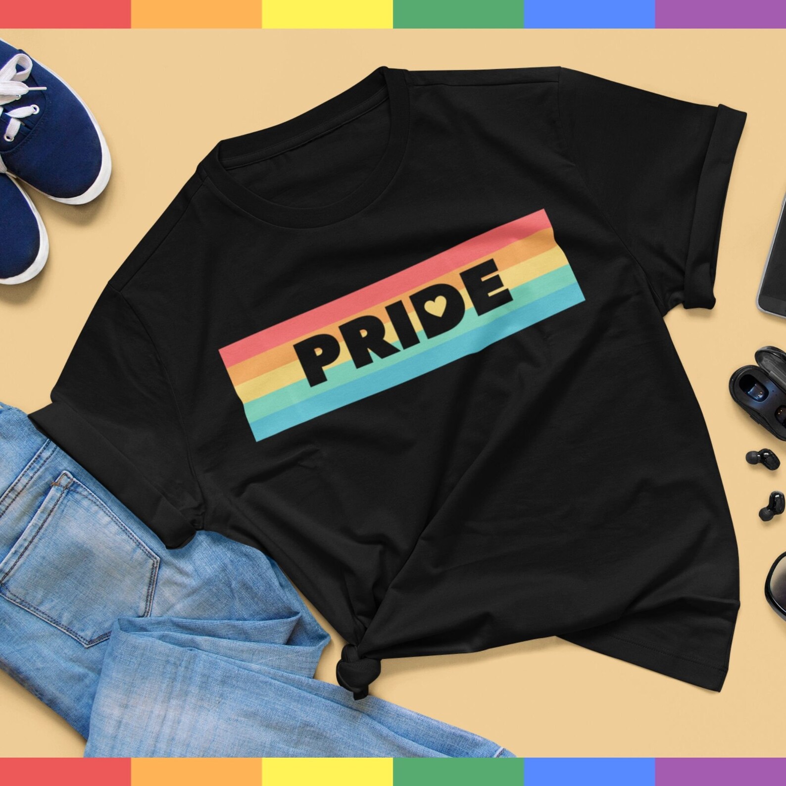 Pride Shirt, Retro Rainbow Pride Tshirt, Pride Parade Shirt, Coming Out ...