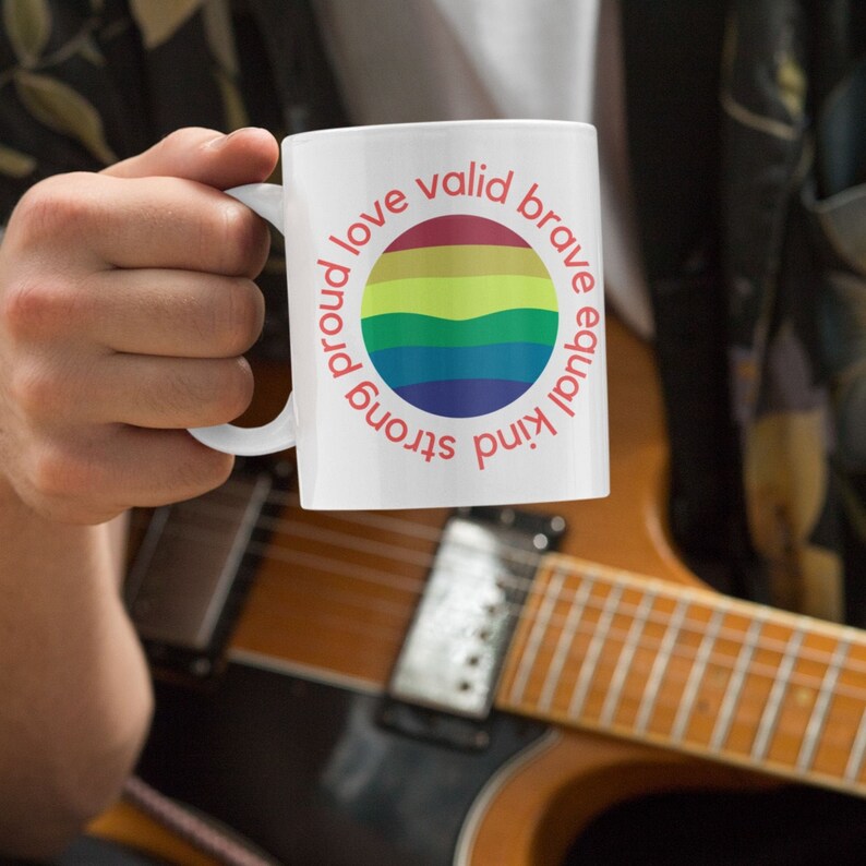 Retro Rainbow Pride Mug Gay Pride Mug Coming Out T T Etsy