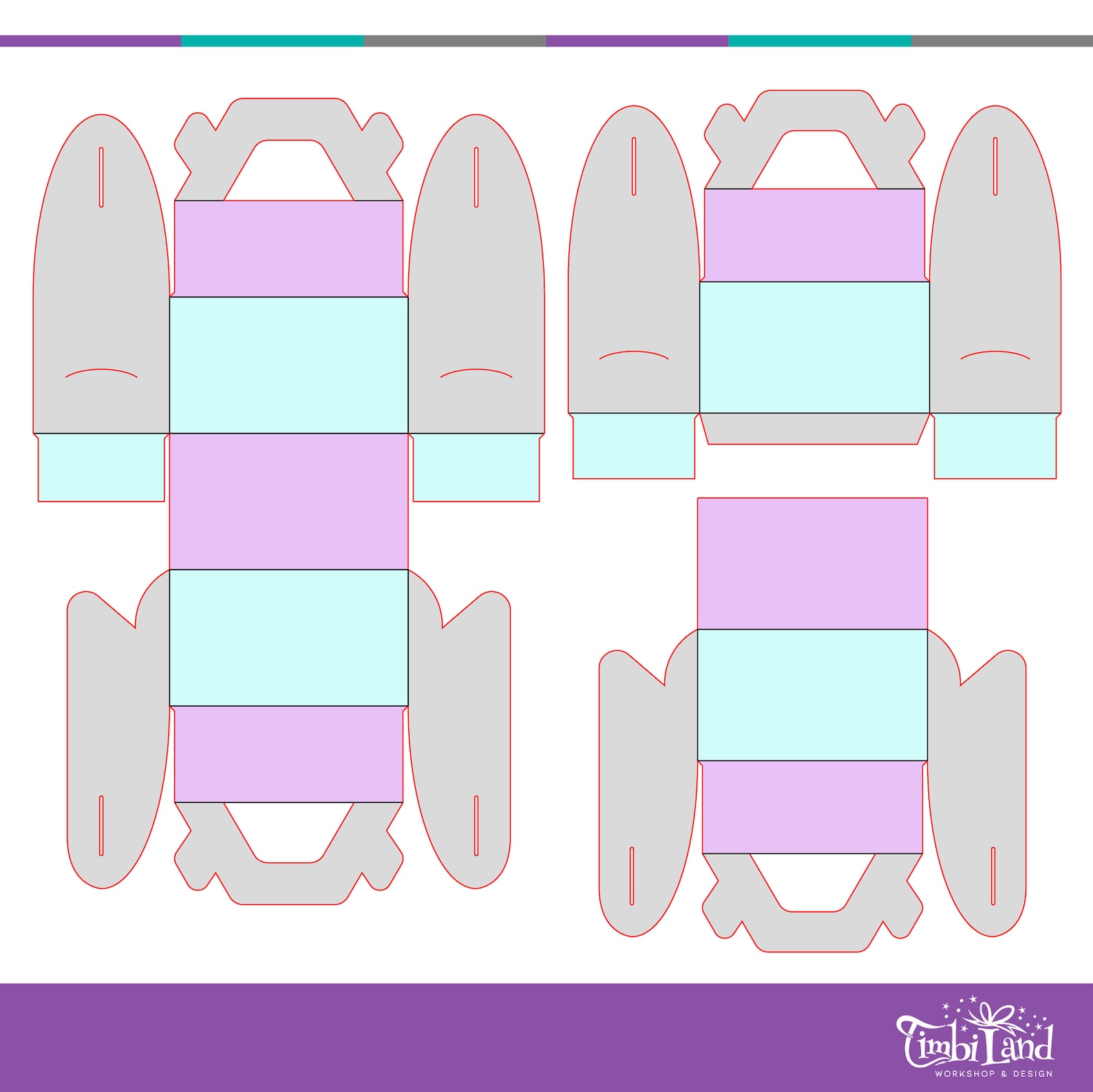 Molde Cajita Asas / Box Template - Etsy