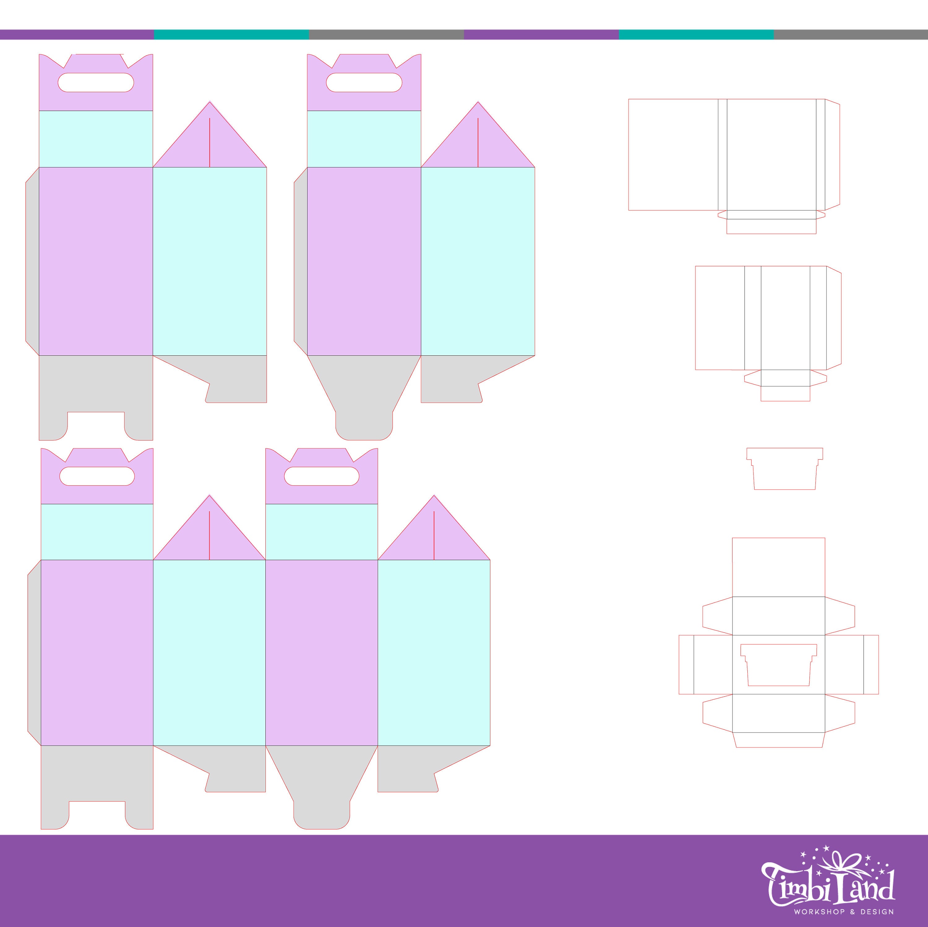 Molde Cajita Creativa / Box Template - Etsy