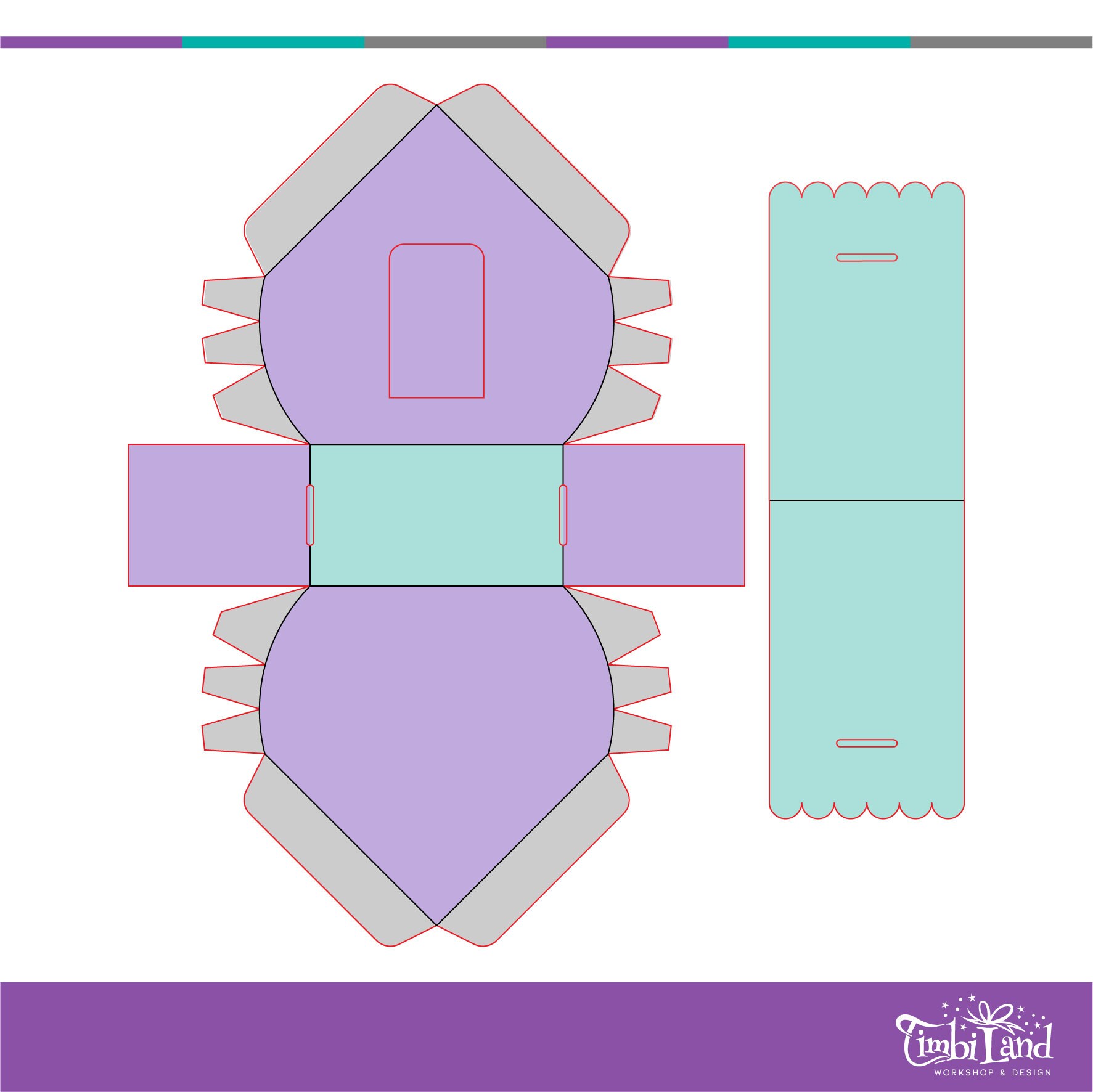 Molde Cajita Casa / Box Template - Etsy