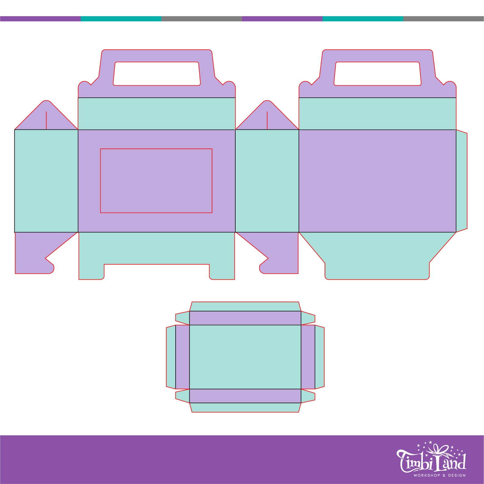 Molde Cajita Lunch Con Ventana / Box Template With Window - Etsy