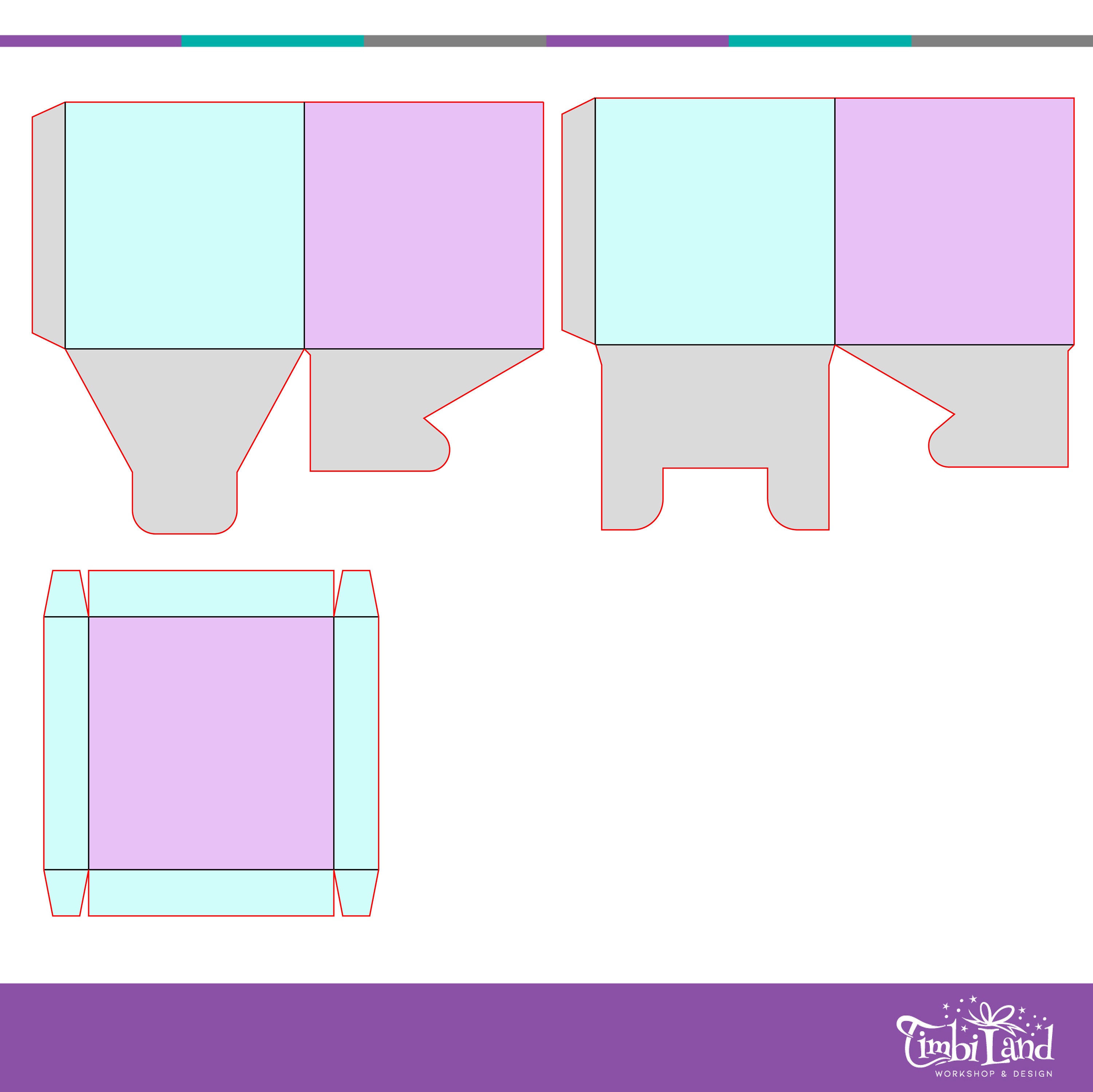 Molde Cajita Cubo / Cube Box Template - Etsy