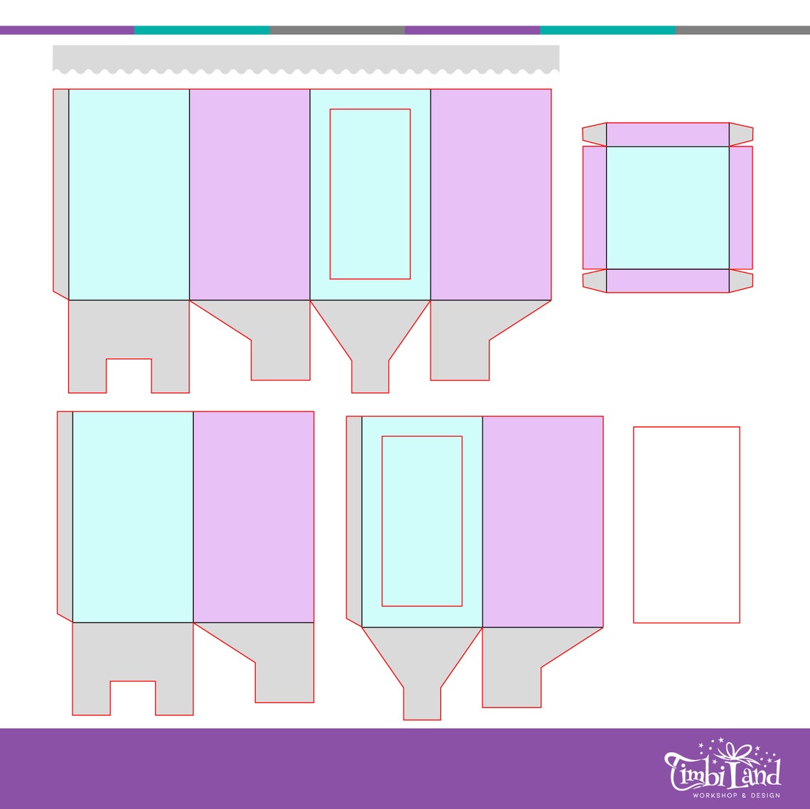 Molde Alta Con Tapa / Box Template - Etsy