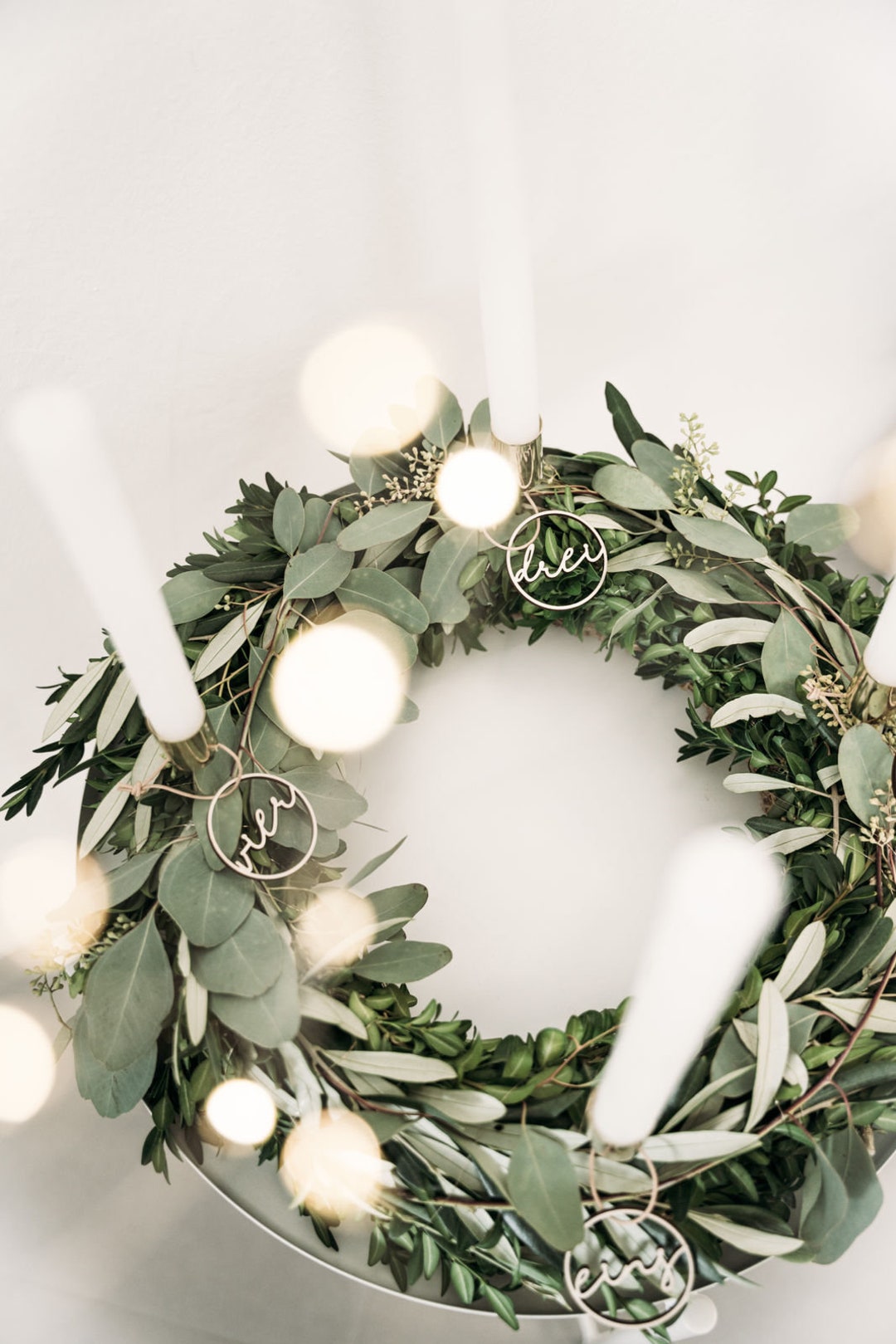 Advent Wreath Numbers Wood Set of 4 I Christmas Decoration I - Etsy