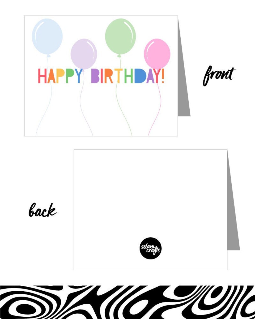 Happy Birthday 5x7 Card | Printable Download - Etsy