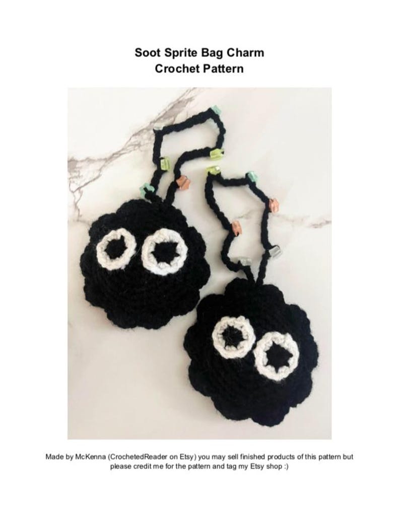 Soot Sprite Bag Charm Crochet Pattern | DIGITAL FILE ONLY - Etsy