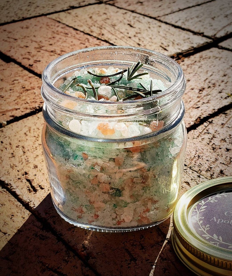 Handmade Aromatherapy Bath Salts With Epsom, Pink Himalayan, & Sea ...
