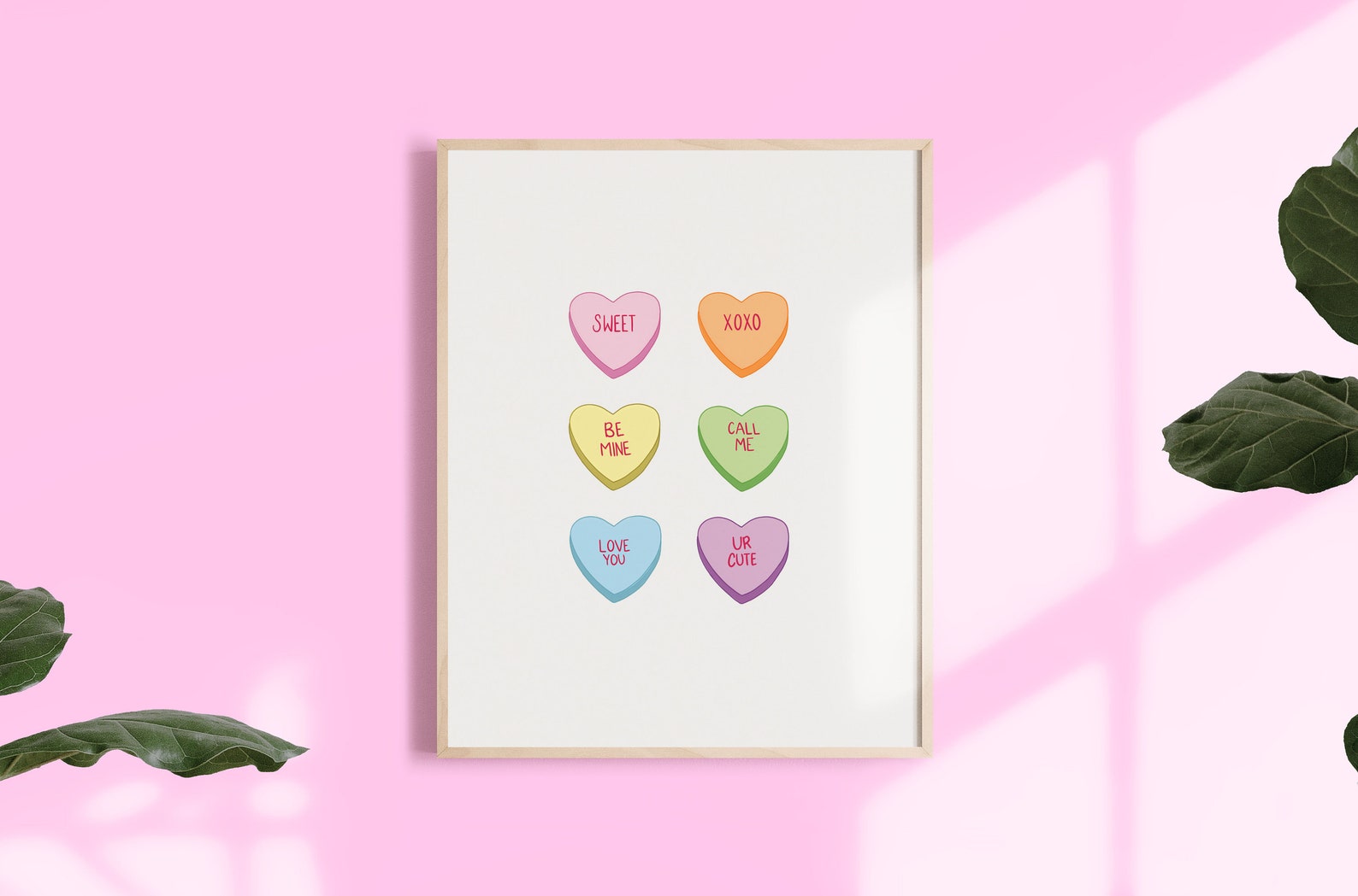 Candy Hearts Wall Art / Valentine's Day Decor / DIGITAL - Etsy