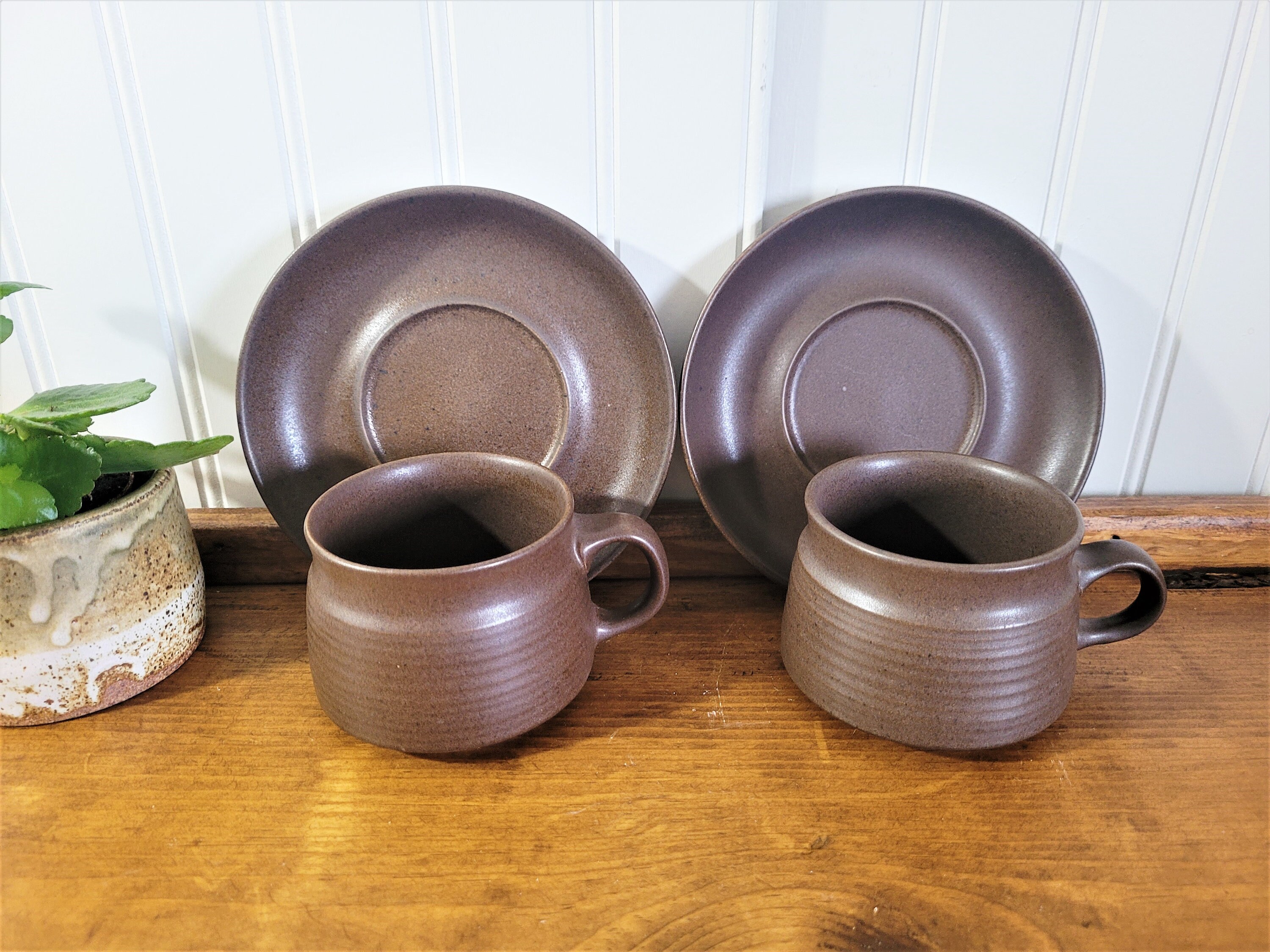 Vintage Denby-langley Mayflower Flat Cup & Saucer Set of 2 / Multiple ...