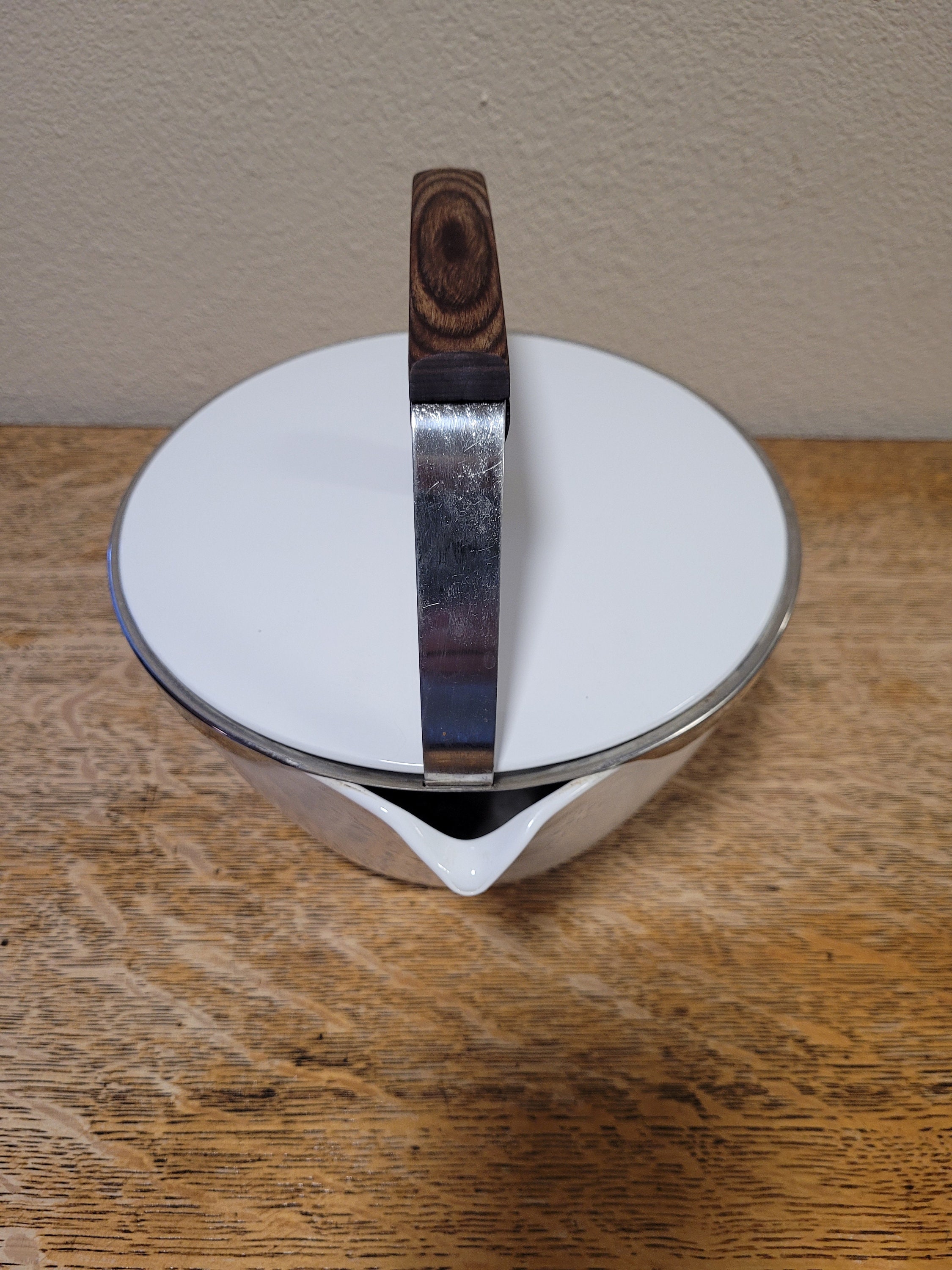 Vintage Mid Century Corning Ware Cookmates Tea Kettle TK2 / Rare Wood ...