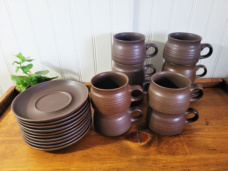 Vintage Denby-langley Mayflower Flat Cup & Saucer Set of 2 / Multiple ...