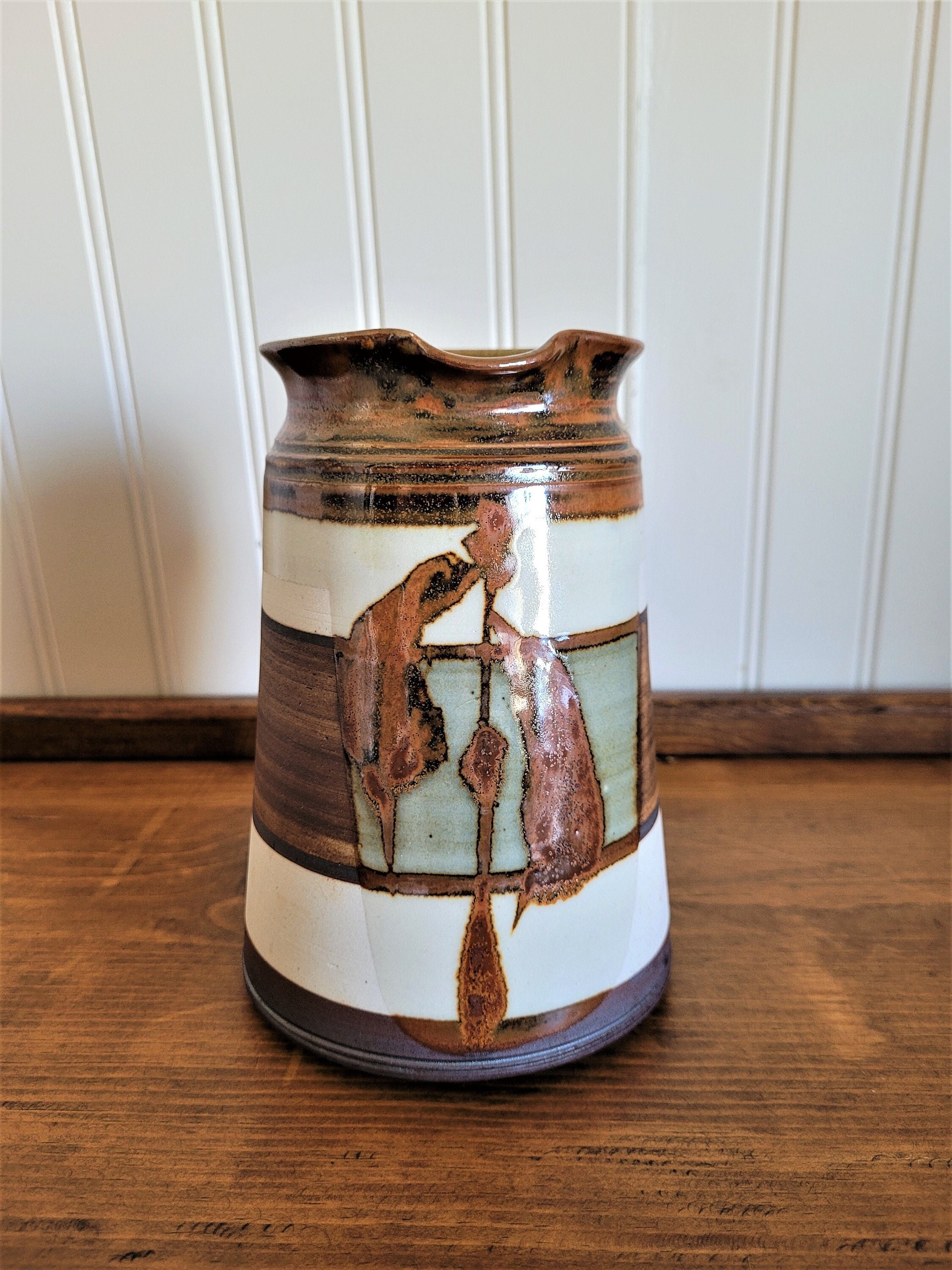 Vintage Sam Scott Studio Pottery Pitcher / Hand Thrown Pacific ...