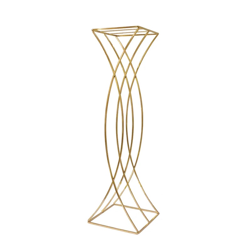 7265-gold Metal Floor Vase Mermaid Shape Pillar Road Lead Decoration ...