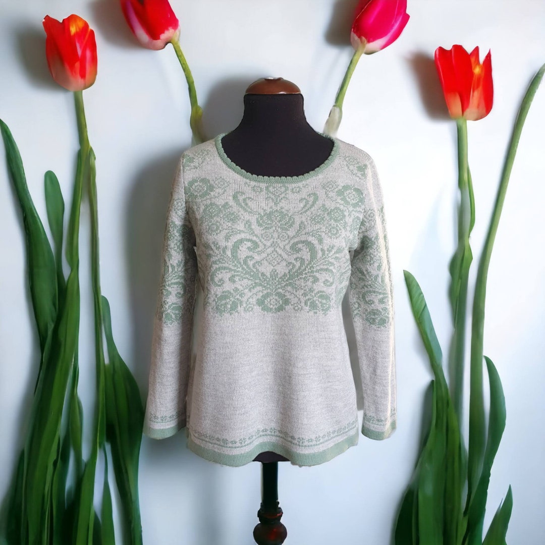 Fairisle Wool Sweater - Etsy