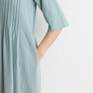 Women Cotton Dress Soft Casual Loose Robes Half Sleeves Shift - Etsy