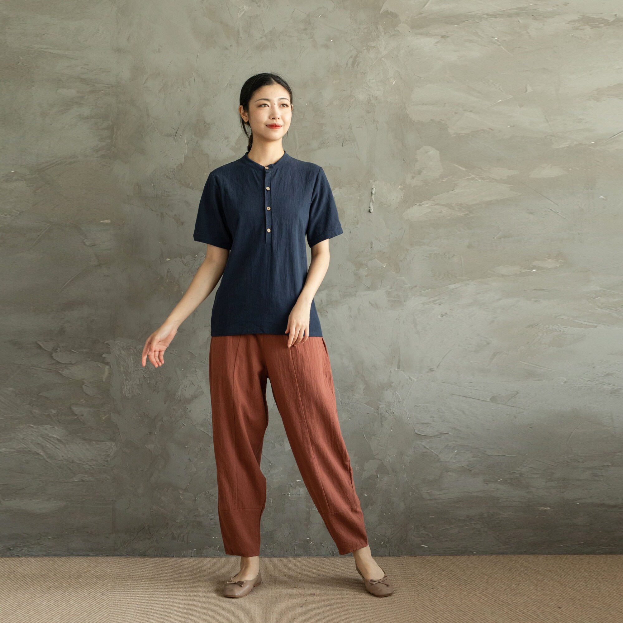 Summer Women Elastic Waist Cotton Pants Soft Casual Loose Boho - Etsy