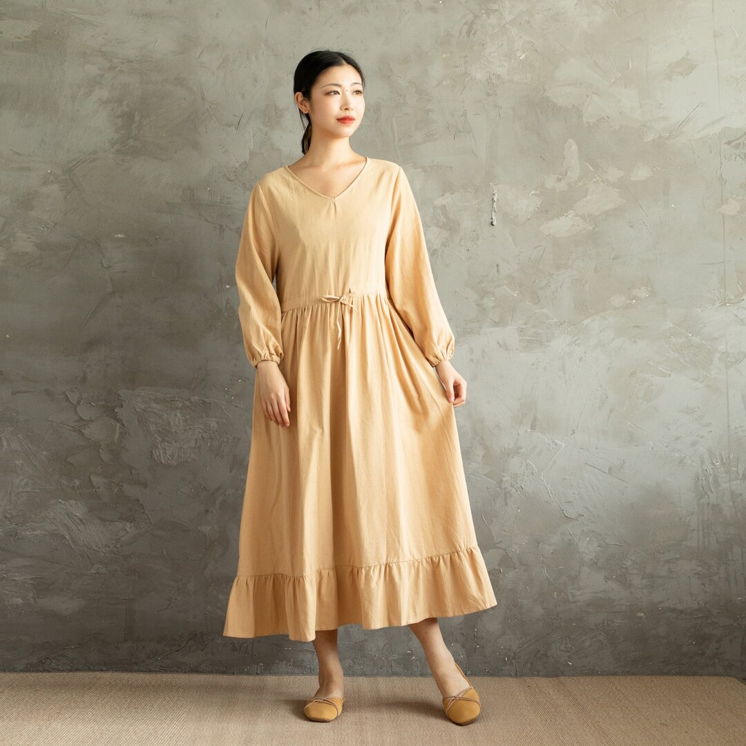 Winter Heavier Fabric Dress Fall Dress Warm Dress Thicker Cotton Dress ...