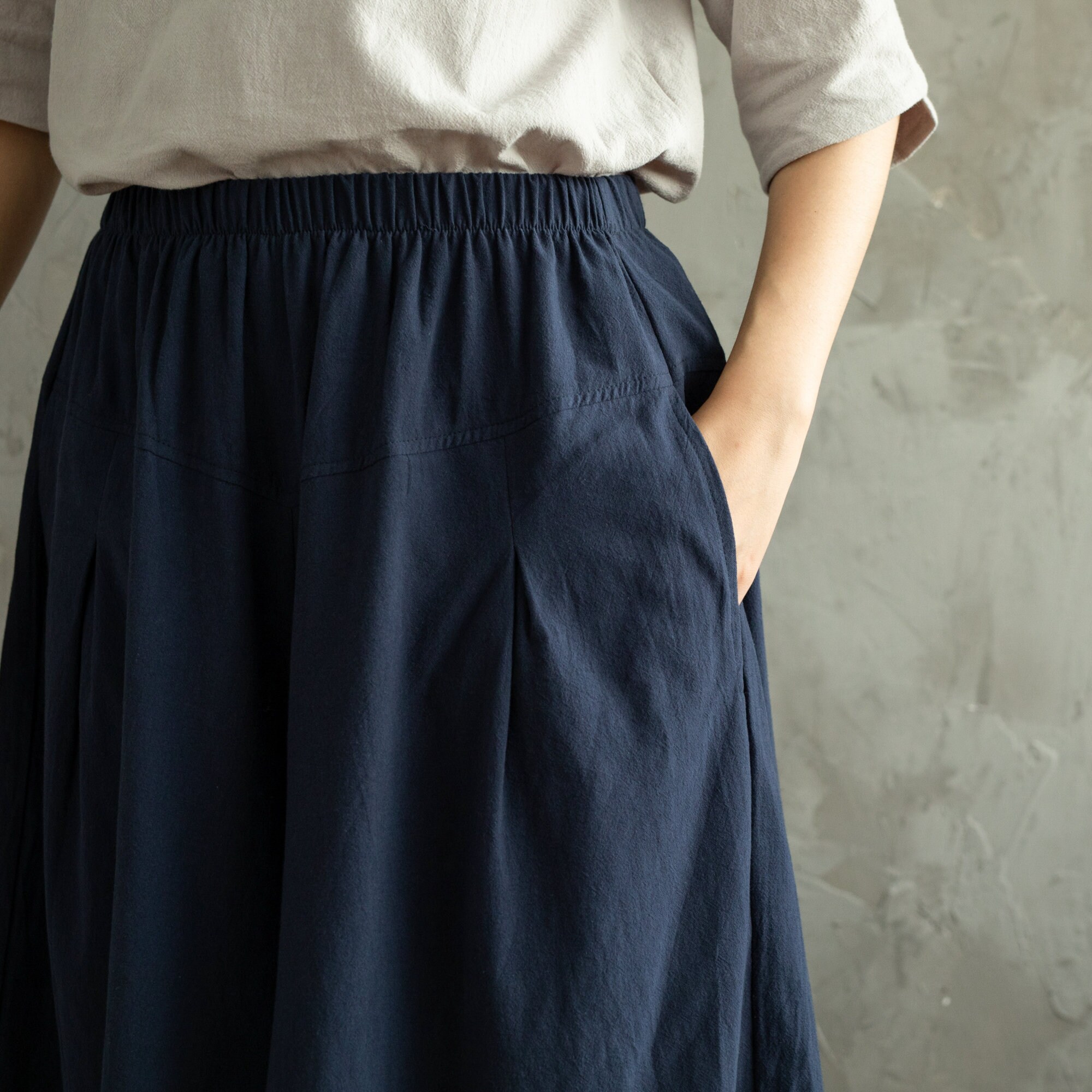 Summer Elastic Waist Cotton Pants Soft Casual Loose Skirt Pant - Etsy