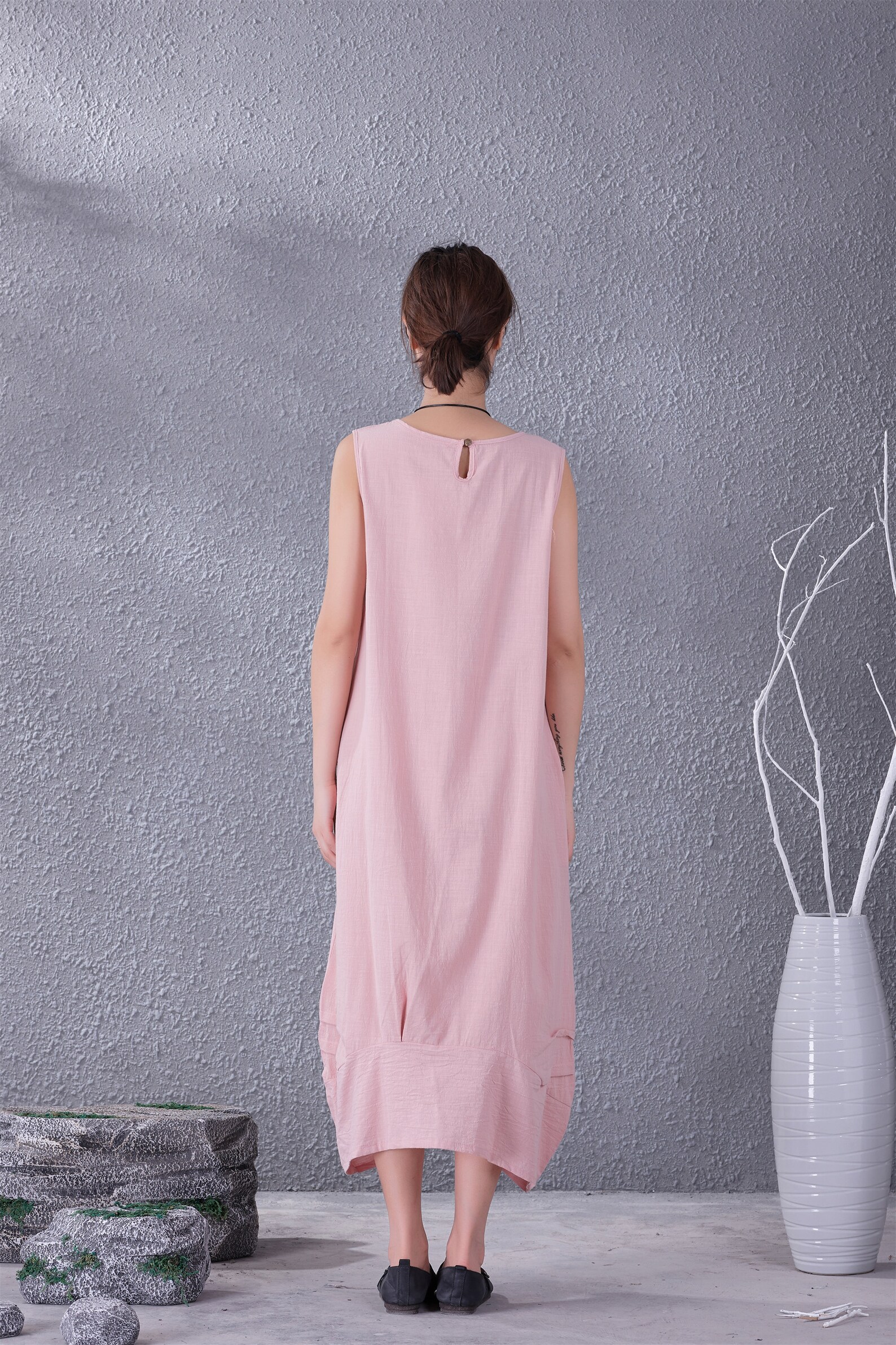 Clearance Summer Cotton Dress Casual Loose Soft Dresses Homewear ...
