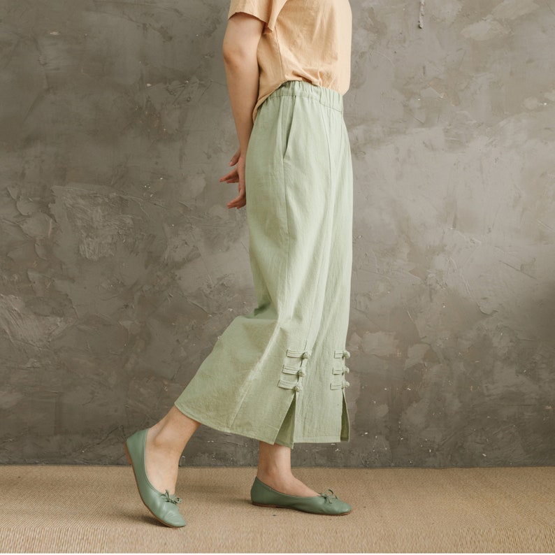 Summer Elastic Waist Cotton Pants Soft Casual Loose Trousers - Etsy