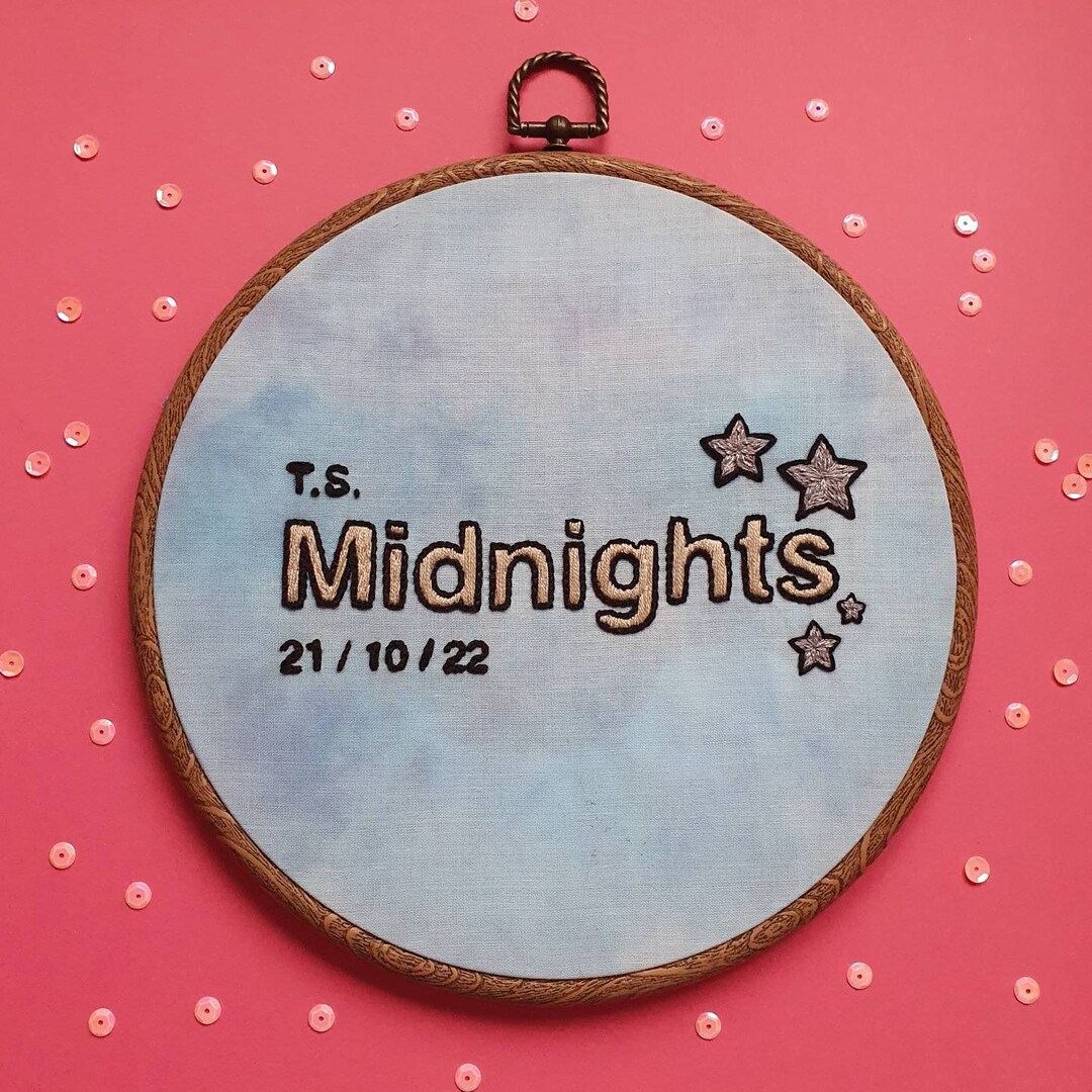 Midnights Taylor Swift Inspired Embroidery - Etsy