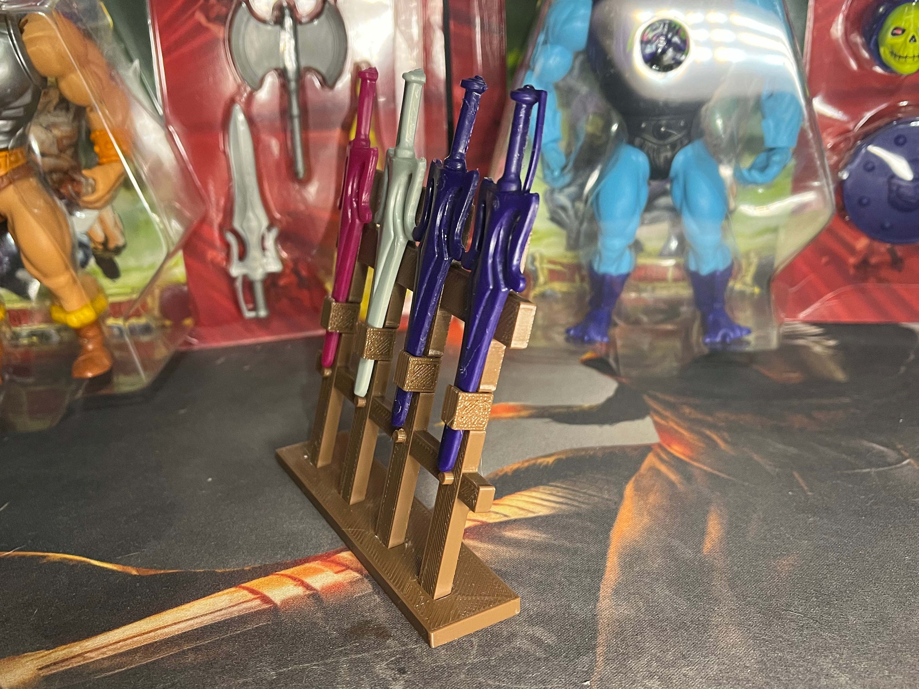 3D Printed Sword Rack for VINTAGE MOTU Swords/ Adapters Included for ...