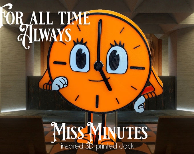 3D Printed Miss Minutes Inspired Wall/desk Clock - Etsy