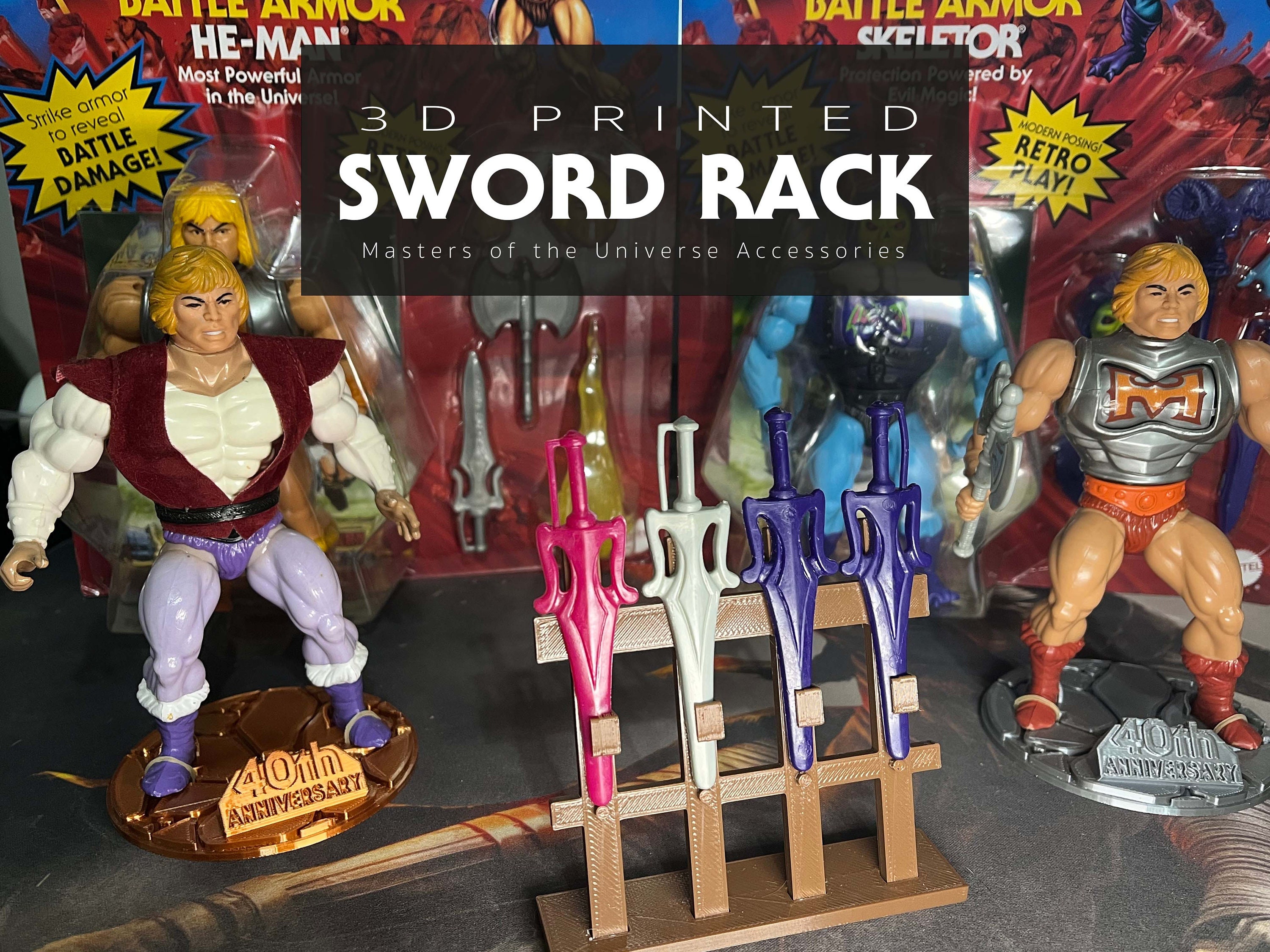 3D Printed Sword Rack for VINTAGE MOTU Swords/ Adapters - Etsy