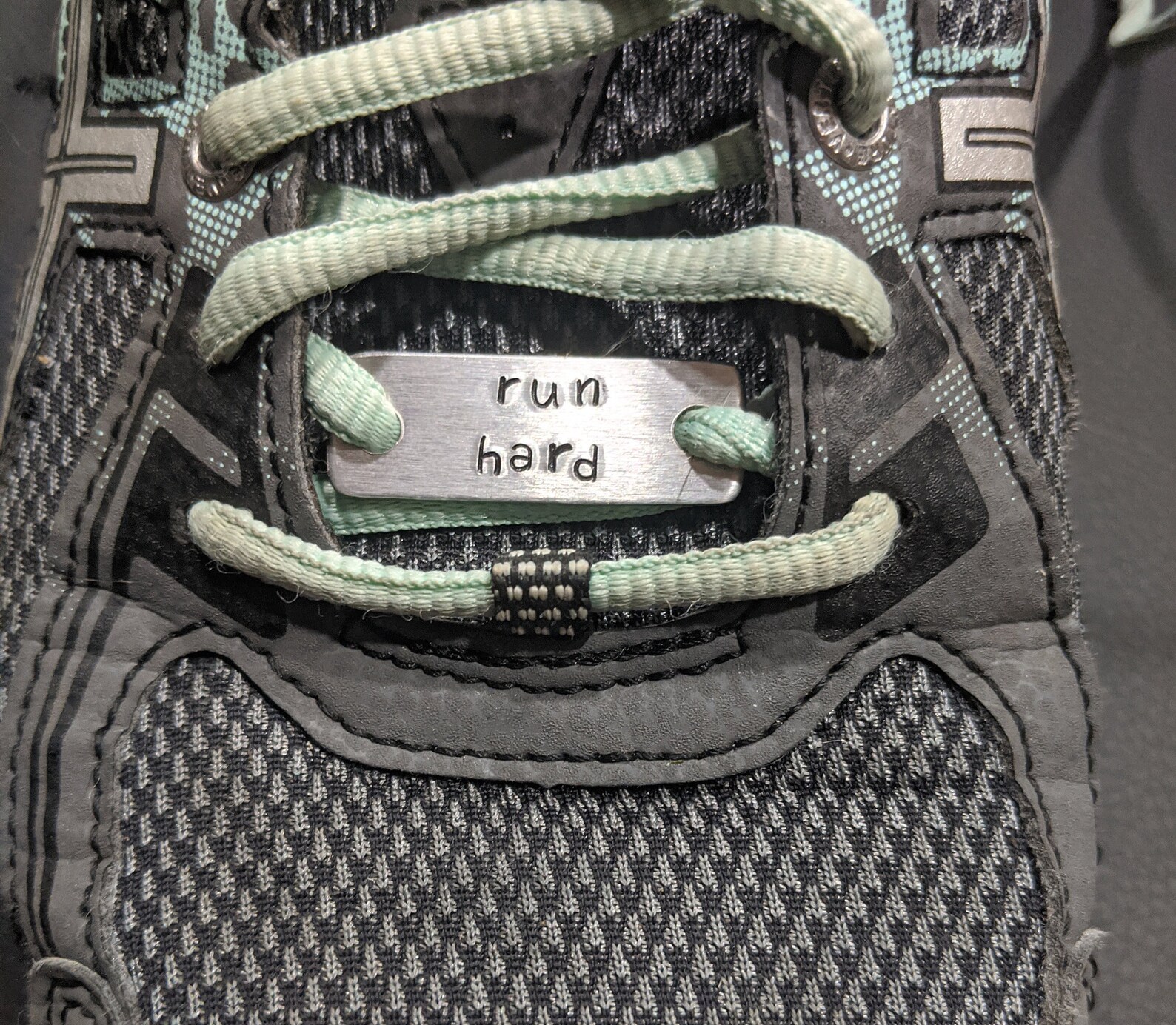 Custom Shoe Lace Tag, Catch Me If You Can, Personalized Hand Stamped ...